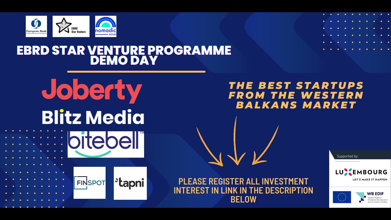 EBRD Star Venture Western Balkans Demo Day - YouTube
