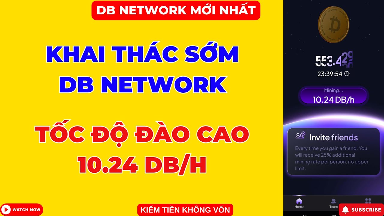 DB Network Mới Nhất - Khai Thác Sớm Token DB Trên DB Network - YouTube