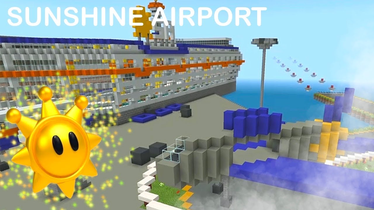 8DX Sunshine Airport - Mario Kart in Minecraft - YouTube