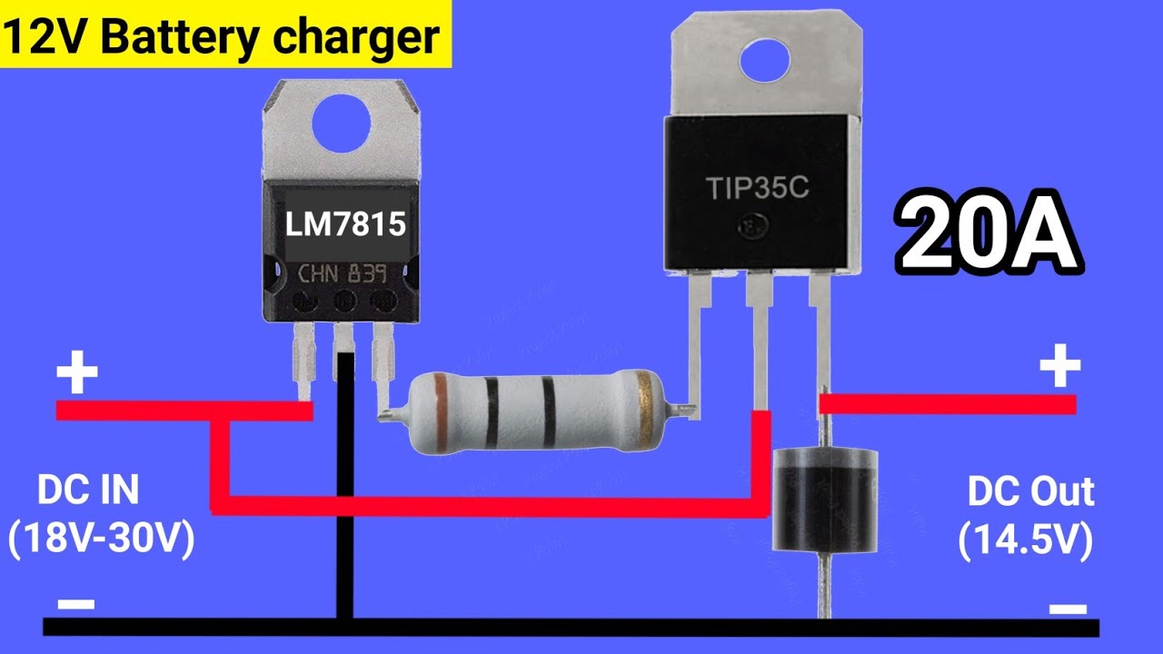 Make A Simple Battery Charger LM7815 - YouTube