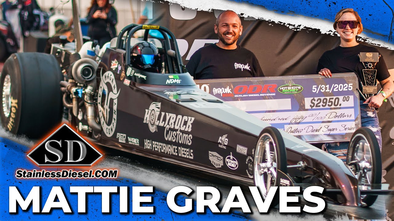 Twin Turbo Duramax Dragster! Mattie Graves - YouTube