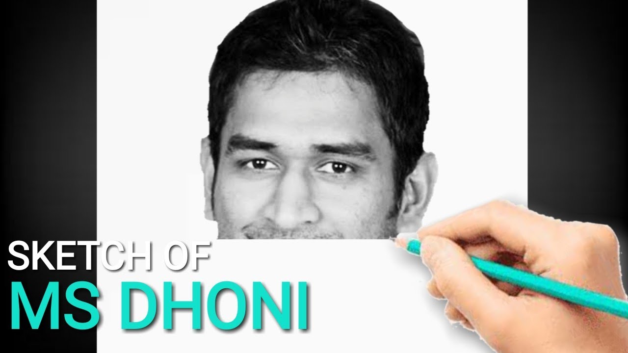 Realistic sketch of MS DHONI - YouTube