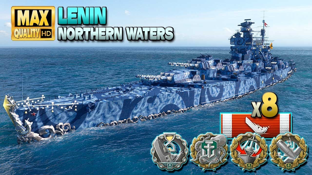 Battleship Lenin with a great job in tier 10 battle - World of Warships ...