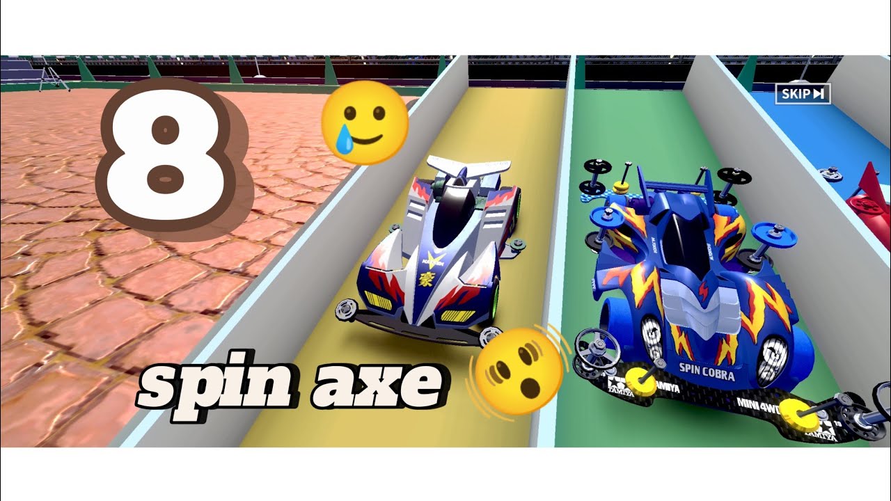 DAPAT SPIN AXE - Tamiya Mini 4wd flash racer #8 - YouTube