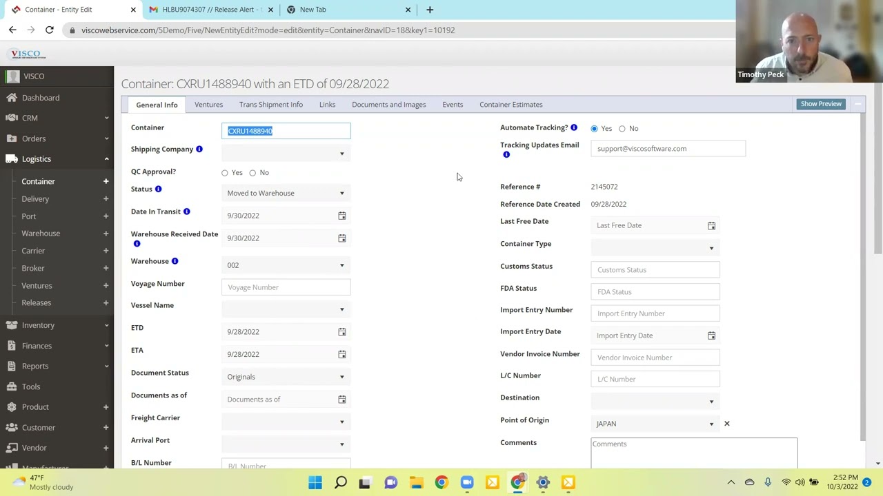 Automatic Container Tracking - YouTube