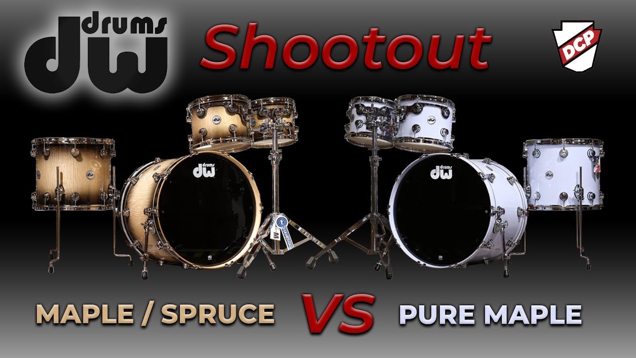 DW Exotic Maple Spruce vs. Pure Maple Drum Set Comparison - YouTube