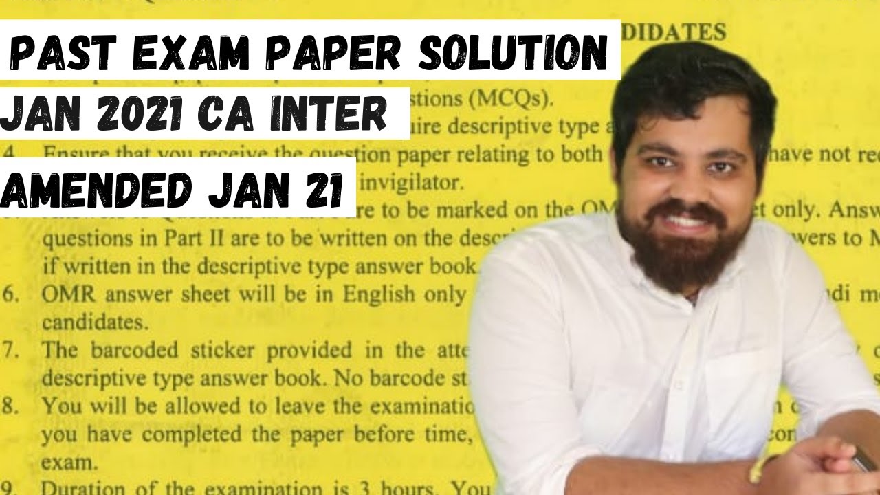 CA inter GST Past exam paper solutions | Jan 2021 | Taxxcenter | CA ...