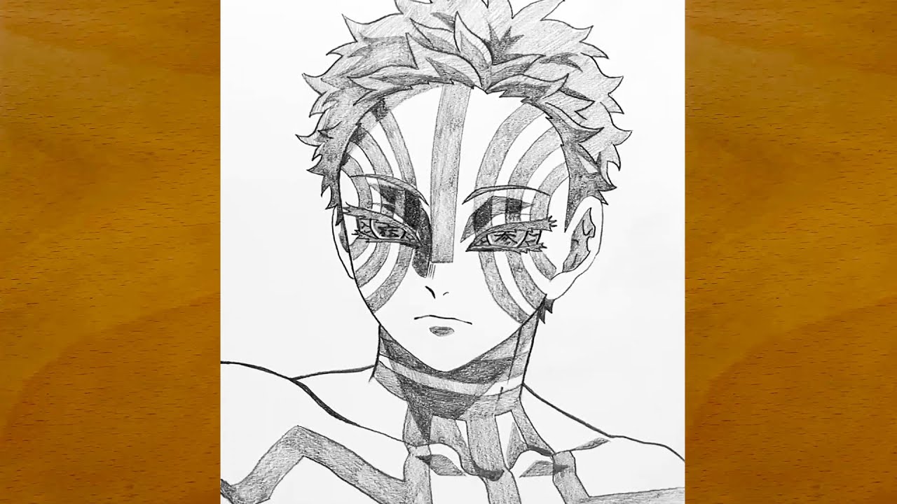 How to Draw Akaza Step by Step || Demon Slayer Character Drawing ...