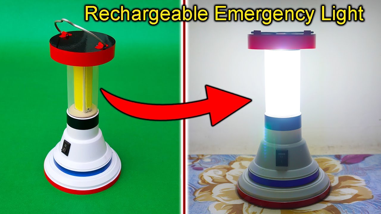 How To Make A Rechargeable Emergency Light | High Quality Powerful ...