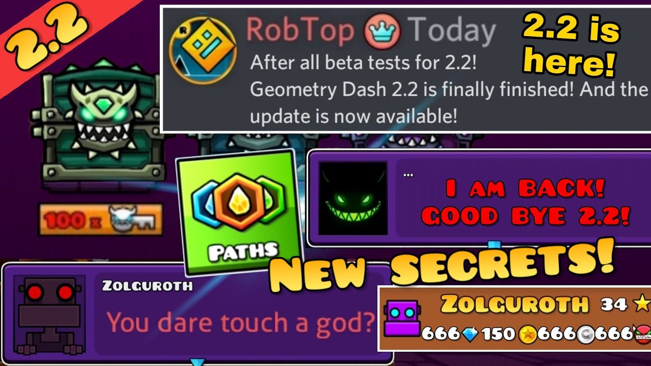 Robtop Finally Updated Geometry Dash 2.2! All New Secrets & Features ...