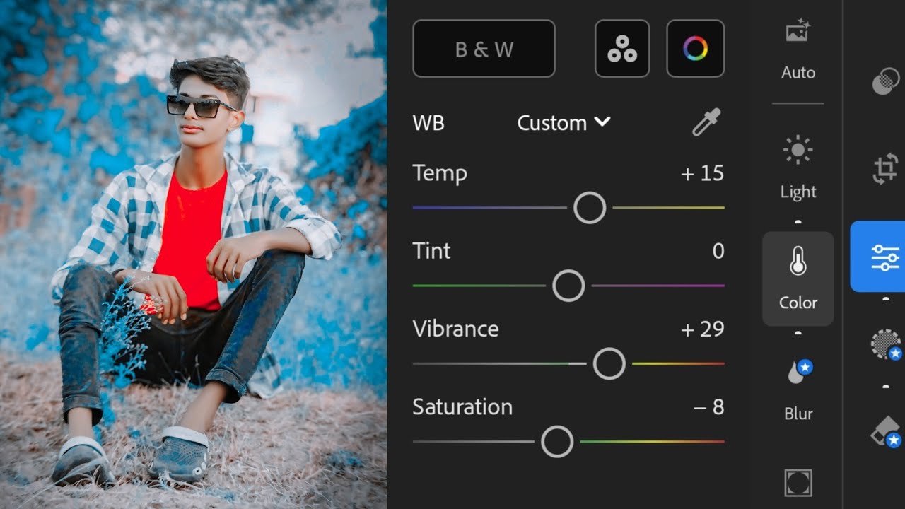 ( Blue ) Lightroom Blue Effect Photo Edit कैसे करें || Lr Photo Editing ...