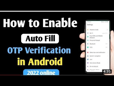how to enable autofill / Auto read otp verification in android | # ...