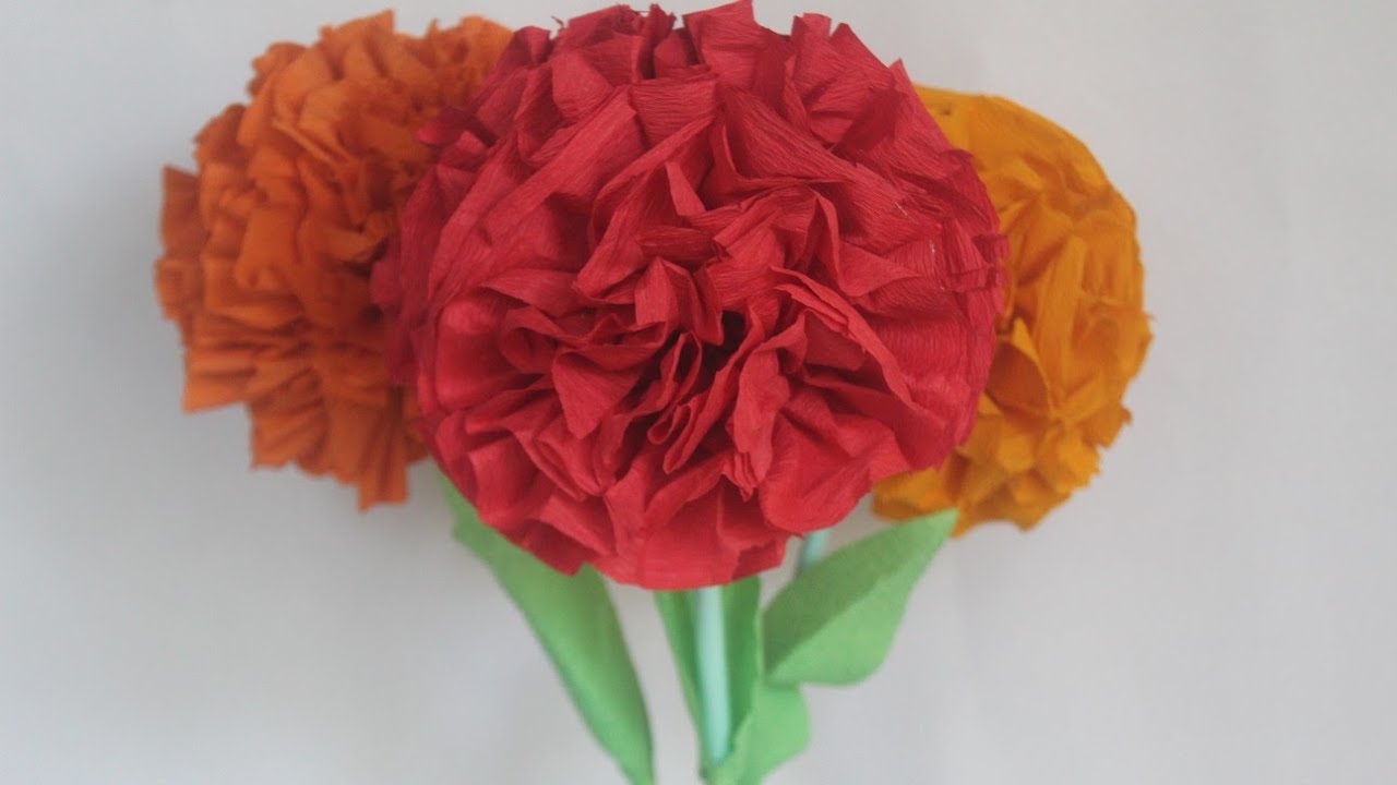 How to make round Creep Paper Flower-DIY paper Craft|How To DIY Pom Pom ...