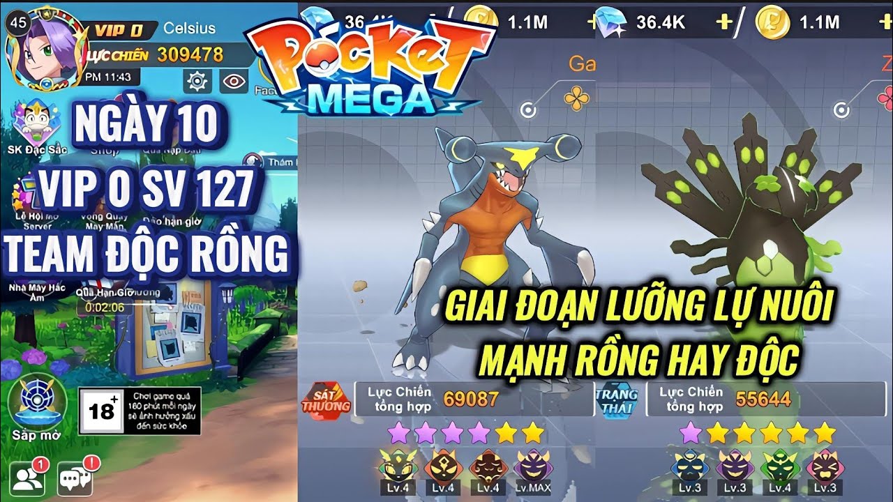 POCKET MEGA - VIP 0 #10 (Độc Rồng) : Nuôi Độc mà thích Rồng lại còn 2 ...
