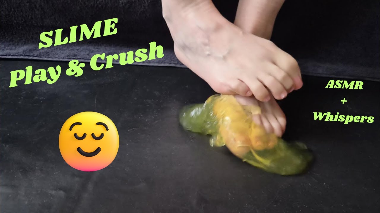ASMR Feet Slime Play & Crush 👣💥 | Satisfying Squishy Sounds + Soft ...