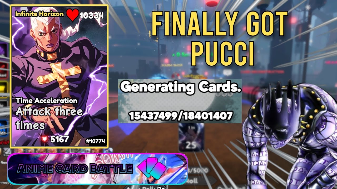 I Finally Got Pucci From 2 MADE IN HEAVEN Weathers In Anime Card Battle ...