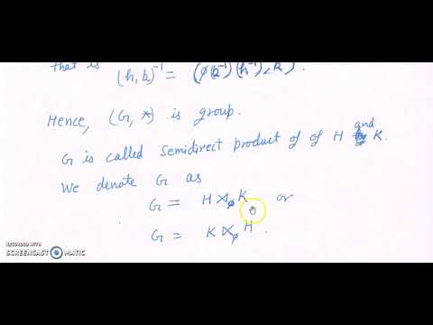 semidirect product part 2 English - YouTube