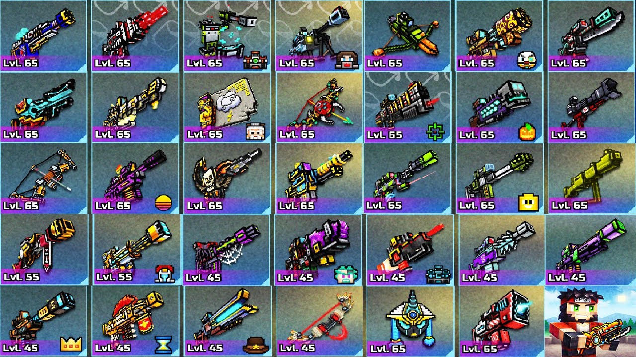 Pixel Gun 3D - Using All Mythical Sniper Weapons Challenge - YouTube