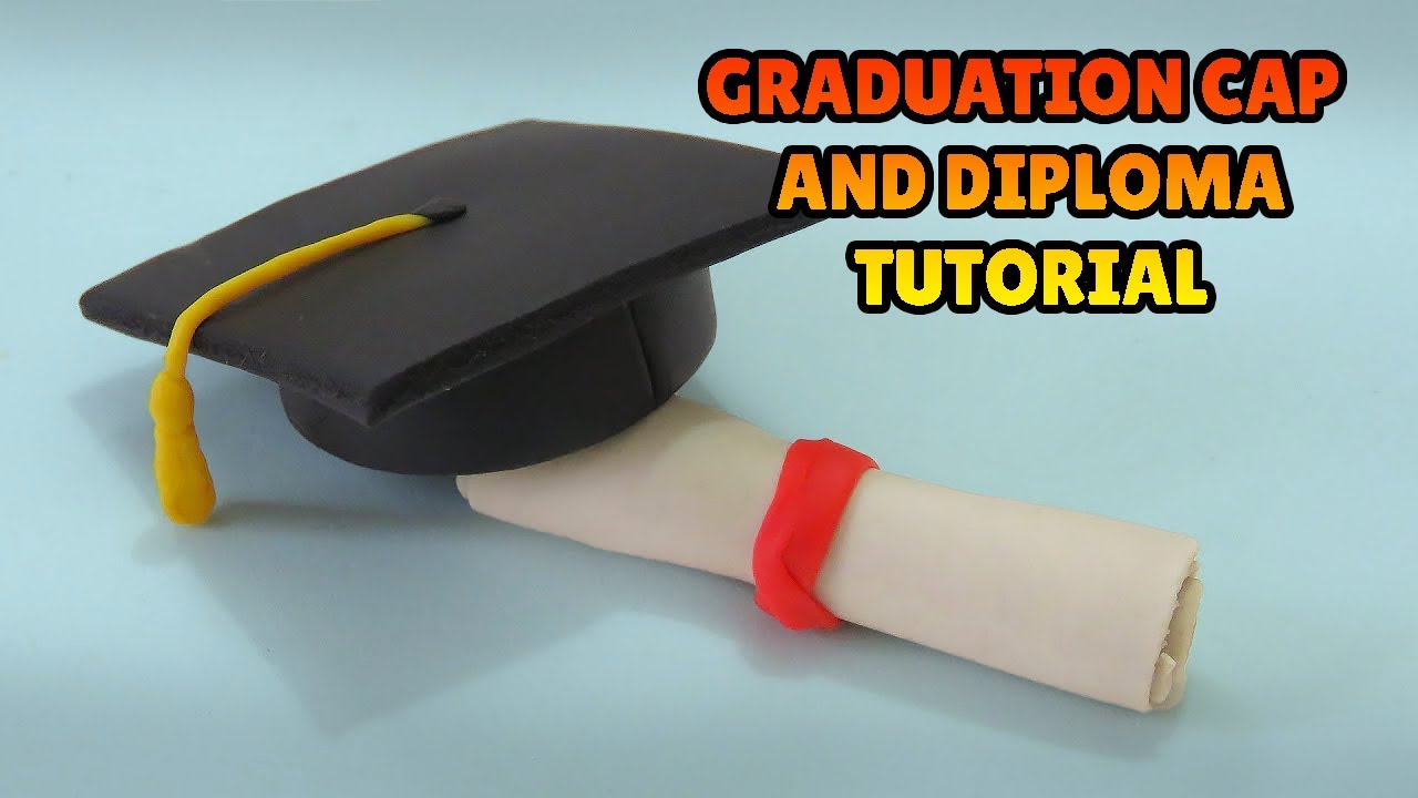🔴 DIY How to Make a GRADUATION CAP AND DIPLOMA - Polymer Clay ...