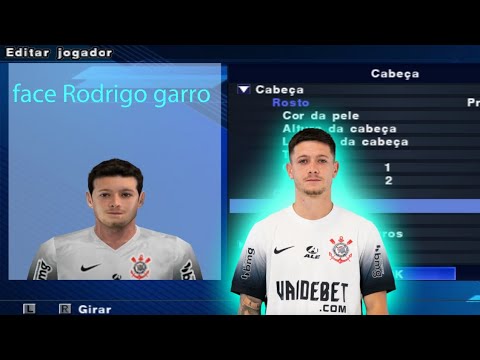 FACE DO RODRIGO GARRO DO CORINTHIANS PARA PES DE PSP🤌🏻 - YouTube