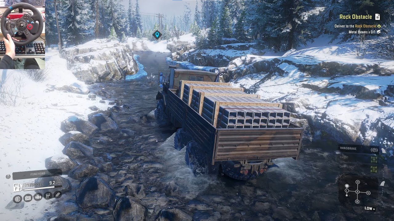 Rock Obstacle - ANK MK38 - SnowRunner Alaska EP7 | Logitech G29 - YouTube