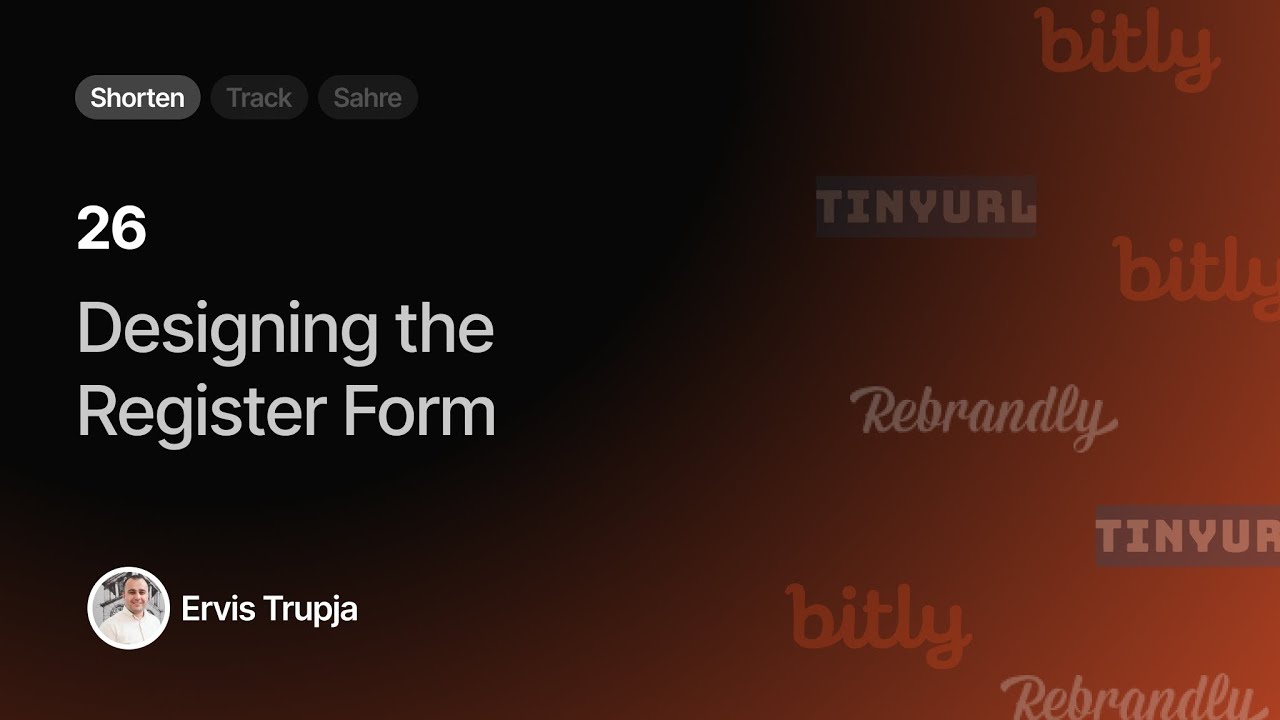 26. Designing the Register Form - YouTube