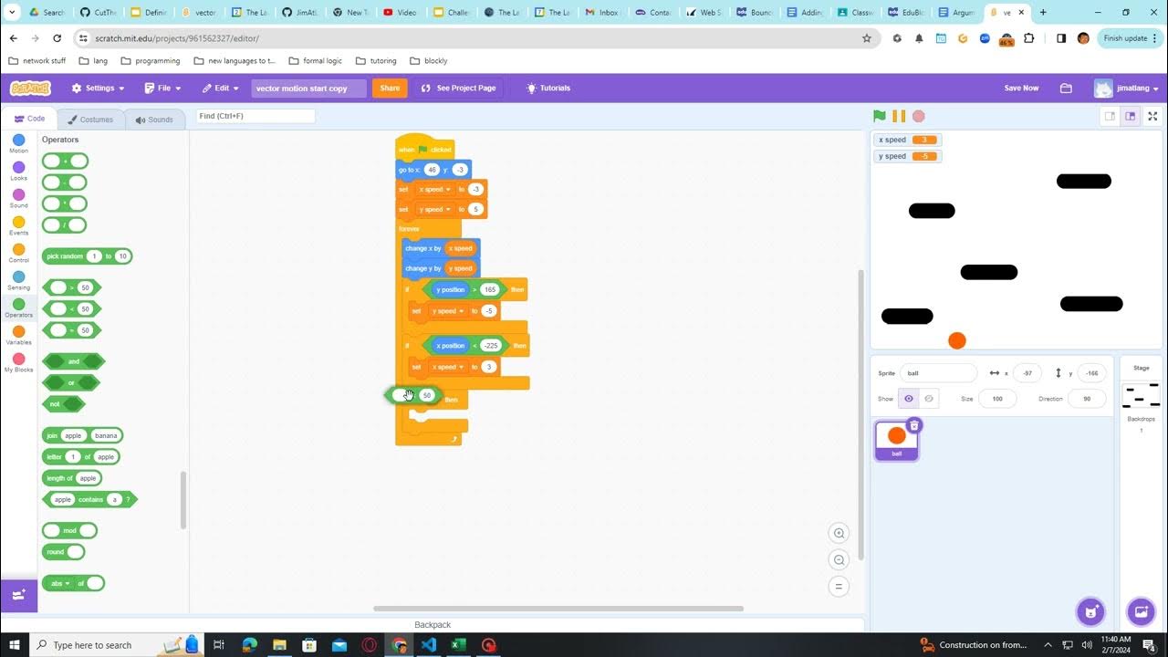 Make the ball bounce off all 4 sides - YouTube