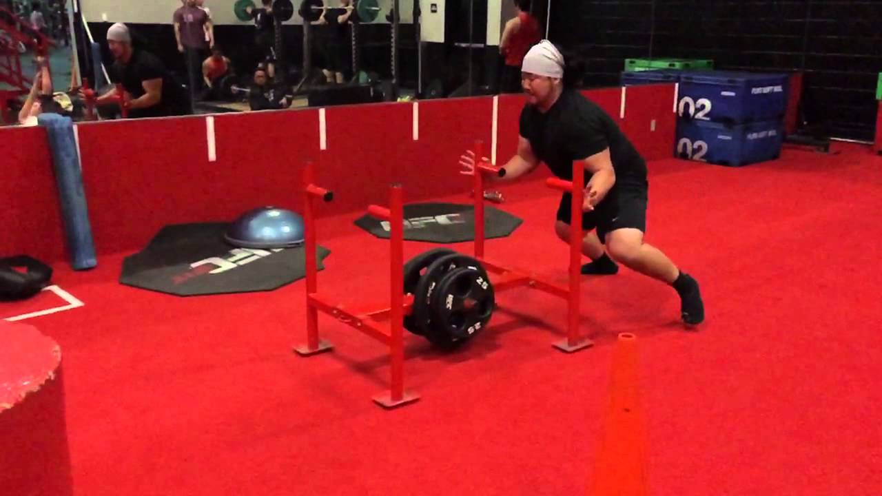 = Sled Push (OL: Gallop Step) = - YouTube