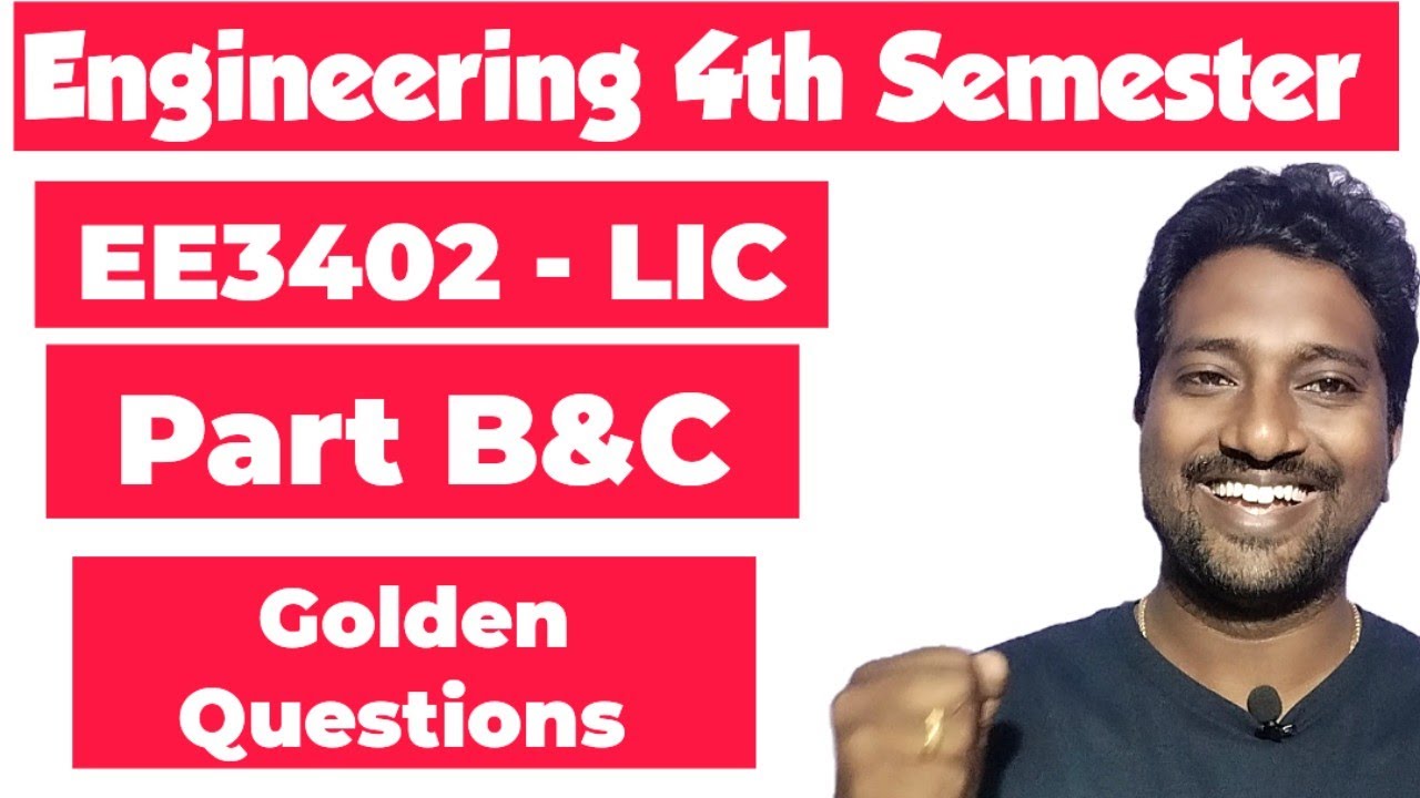EE3402|Important questions|LIC|Important 13marks questions|15marks Questions|Engineering king ...