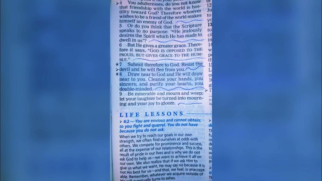 James 4:7-8 (One must first Submit to GOD and then Resist the devil. So ...