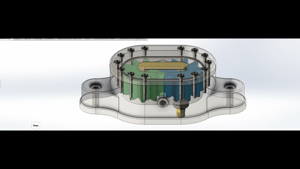 Gear Pump on Solidworks - YouTube