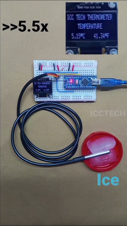 DIGITAL THERMOMETER USING DS18B20 SENSOR WITH ARDUINO | TAMIL | ICC ...
