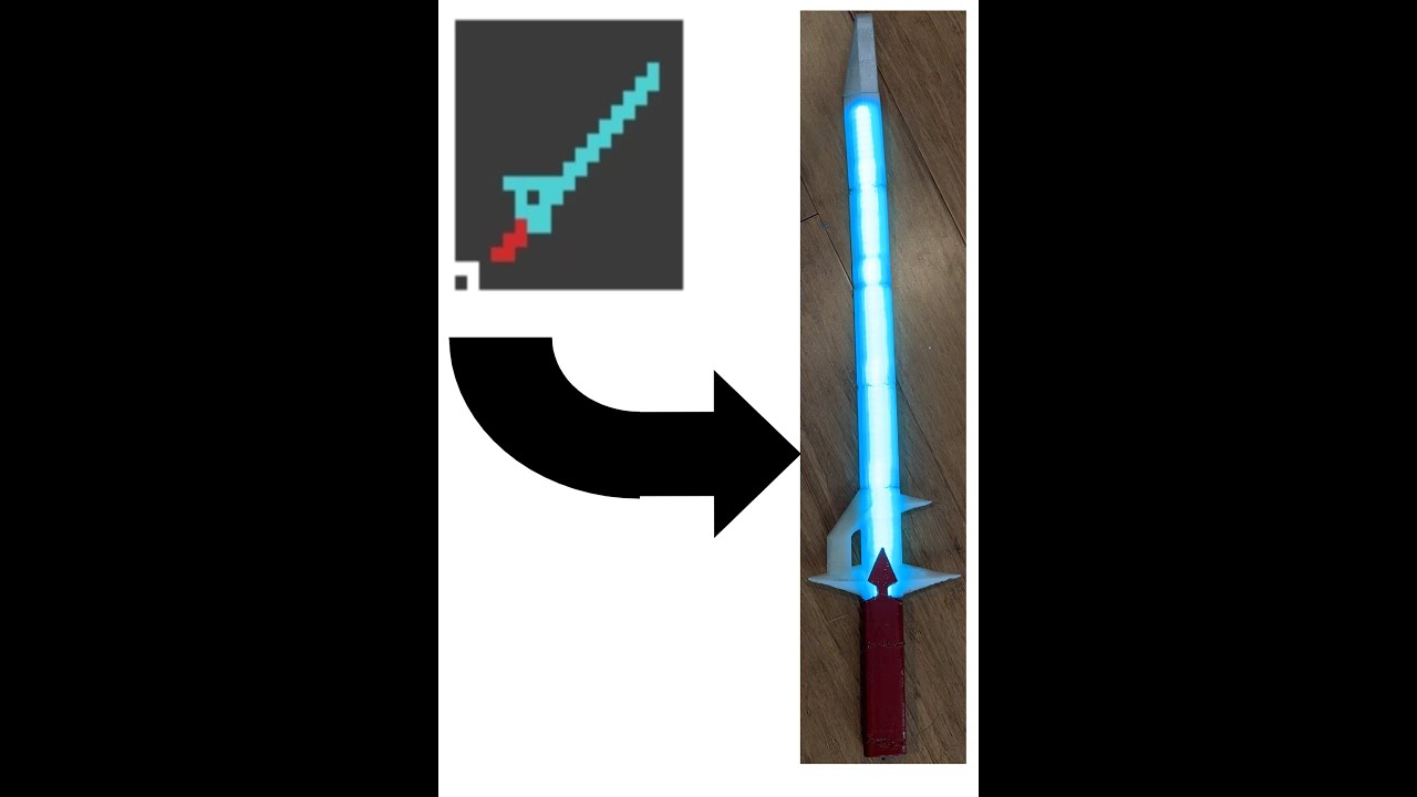 Hyper Light Drifter Sword - 3d printed build with LEDs - custom made ...