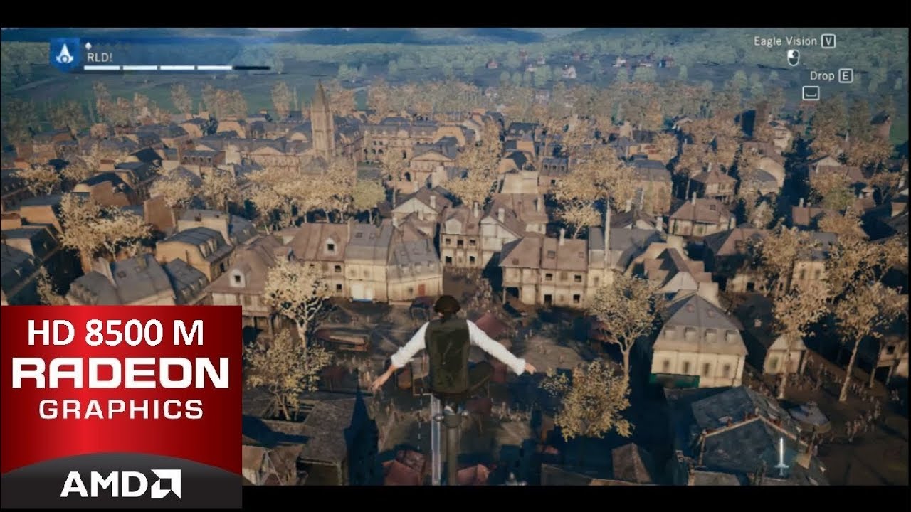 Assassins Creed Unity on AMD Radeon hd 8500 m - YouTube