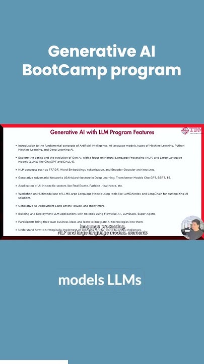 TDM - theDevMasters’ Generative AI Bootcamp Program | Arshad Khan | LLM #ai #generativeai #tdm # ...