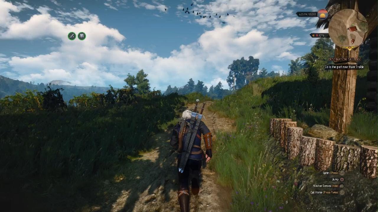 The Witcher 3: Wild Hunt Geralt on his way to liberate the cows on ...