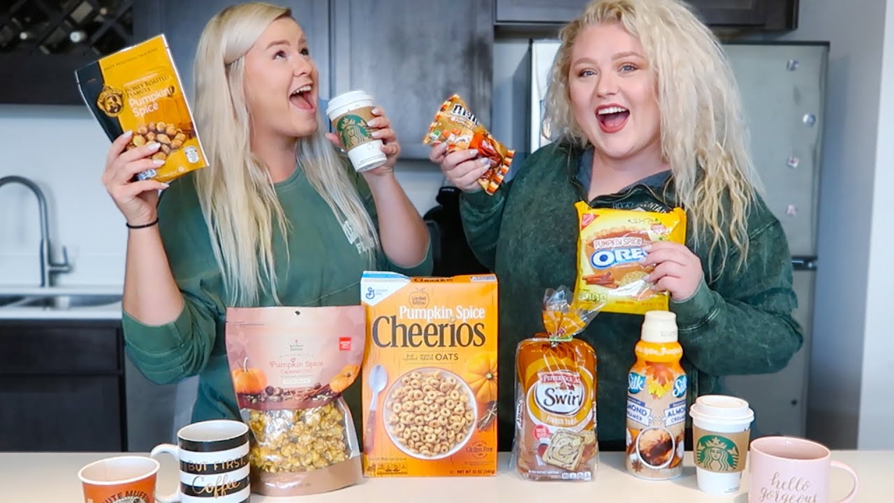Taste Testing Pumpkin Spice Food | Pumpkin Spice Everything Challenge ...
