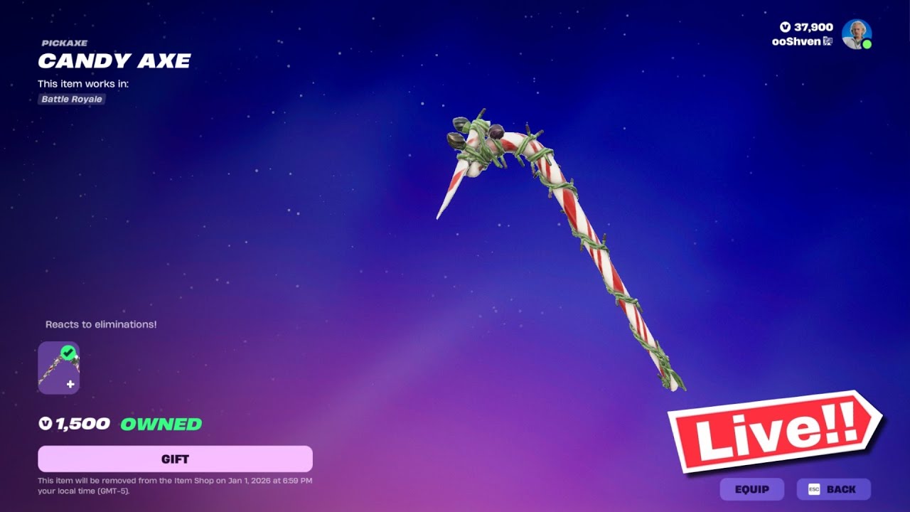 🔴 *NEW* FORTNITE CANDY AXE UPDATE! ITEM SHOP TODAY! (Chapter 7 LIVE ...