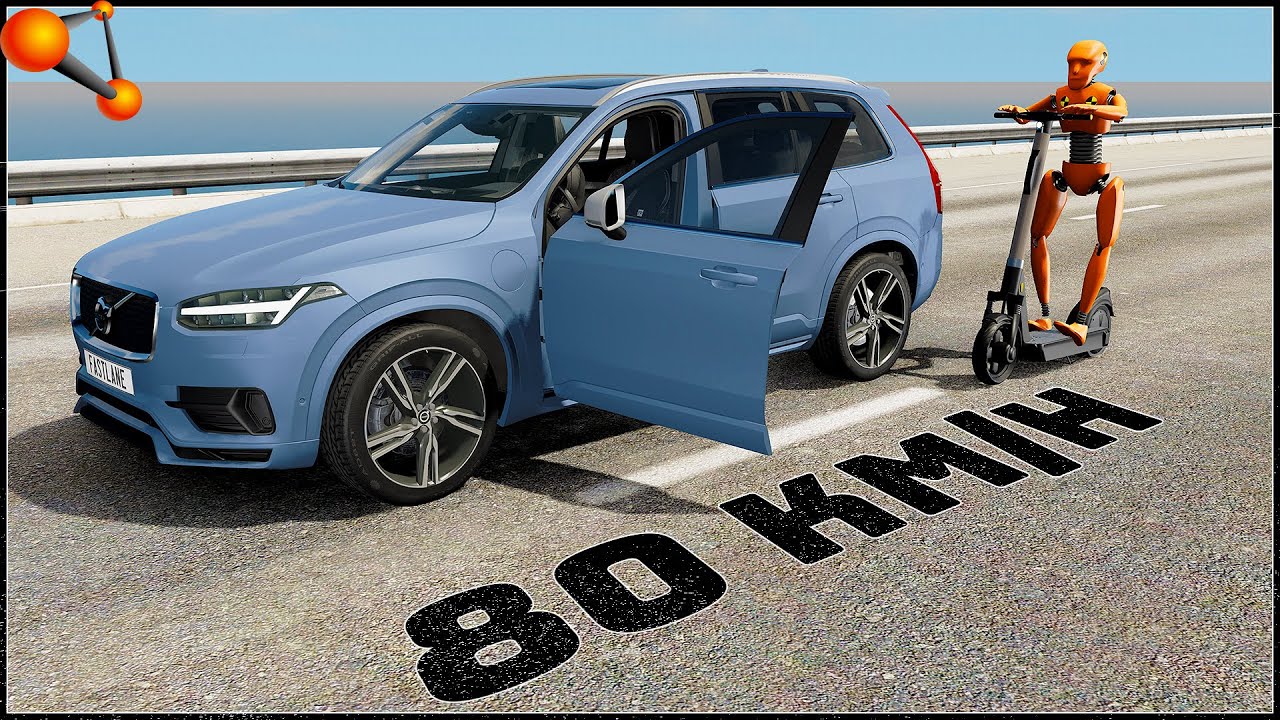 ELECTRIC SCOOTER vs OPEN DOOR! CRASH TEST! - BeamNg Drive - YouTube