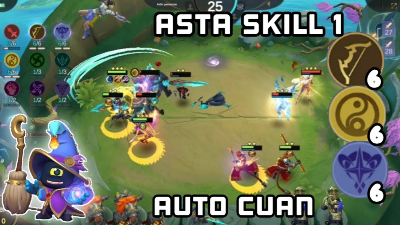 ASTA SKILL 1 AUTO CUAN !! COMBO 666 !! MAGIC CHESS MOBILE LEGENSD - YouTube