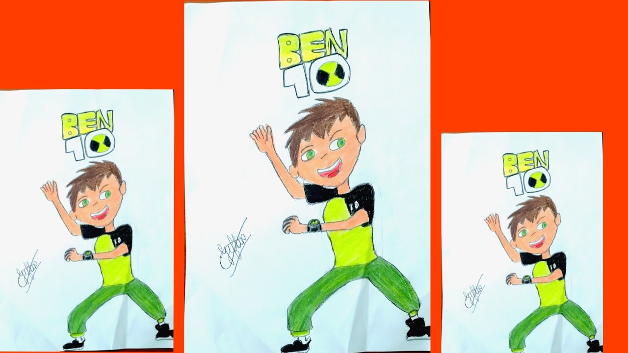 How to draw Ben10, Drawing Ben10, Ben10 Drawing Tutorial, How to draw ...