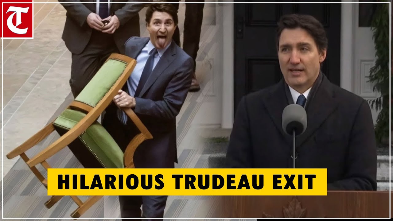 Tongue out, chair in hand; Justin Trudeau’s playful exit from ...