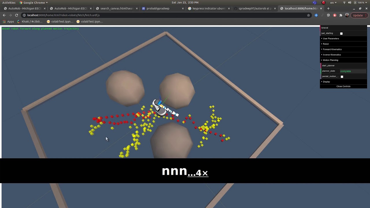 3d Motion Planning using RRT-connect - YouTube