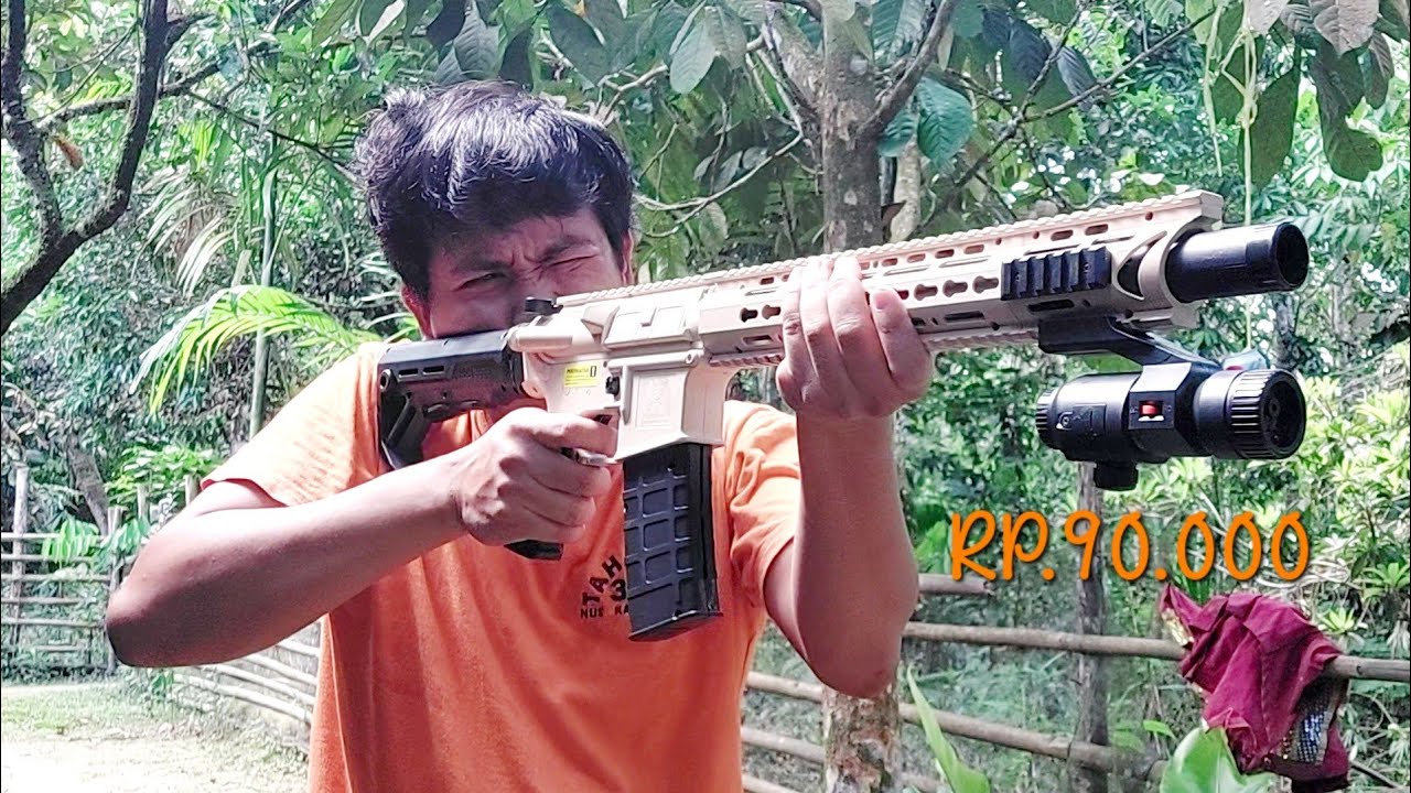 Dcobra M416 seri tertinggi dari m4 dan m16 skala 1:1 Fps 350 Unit Terpedas - YouTube