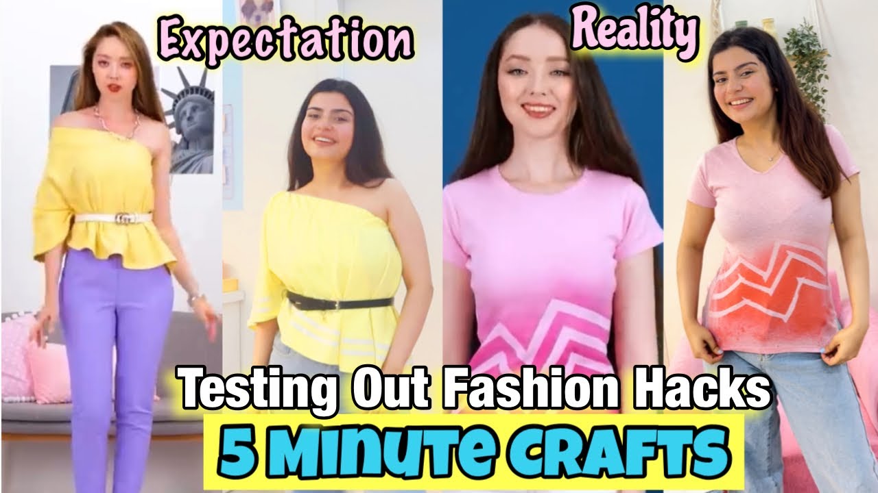 Testing Out Viral Fashion Hacks By 5 minute Crafts| Yashita Rai - YouTube