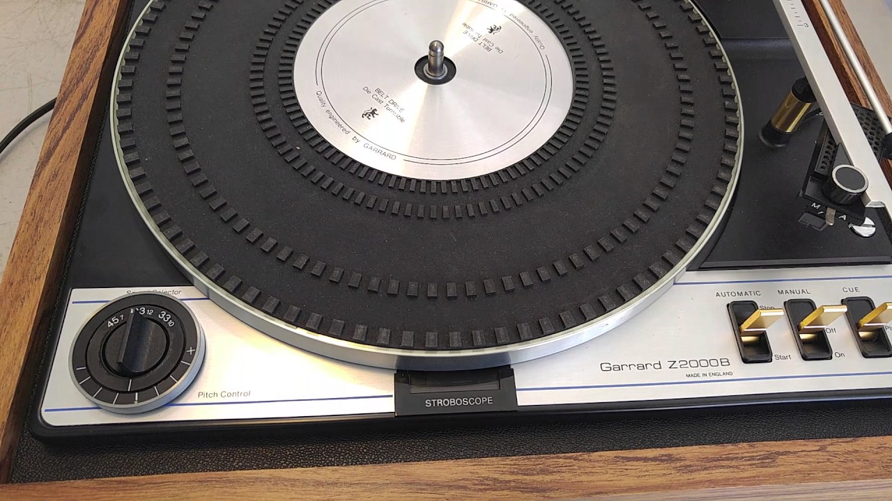 Garrard Z2000B Belt Drive Turntable - YouTube