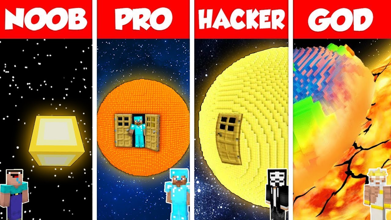 Minecraft Battle: NOOB vs PRO vs HACKER vs GOD: INSIDE SUN PLANET HOUSE ...