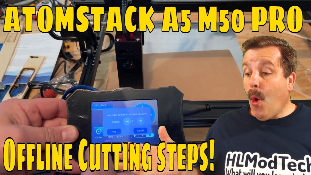 First Offline Laser CUT ATOMSTACK A5 M50 PRO Love this feature! - YouTube