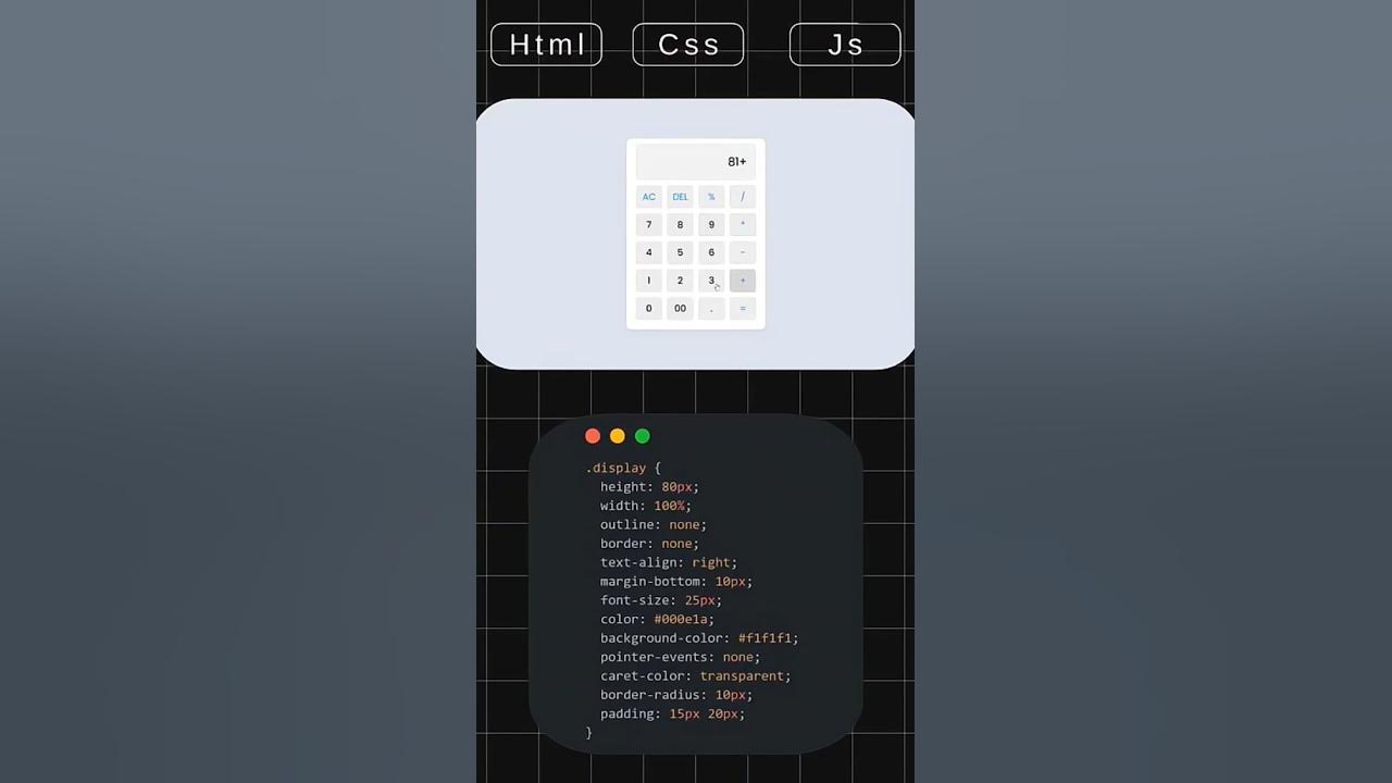 😱 Create A Calculator Website Using Html Css And Js Shortsfeed Learnhtml5andcss3 Webdesign 0758