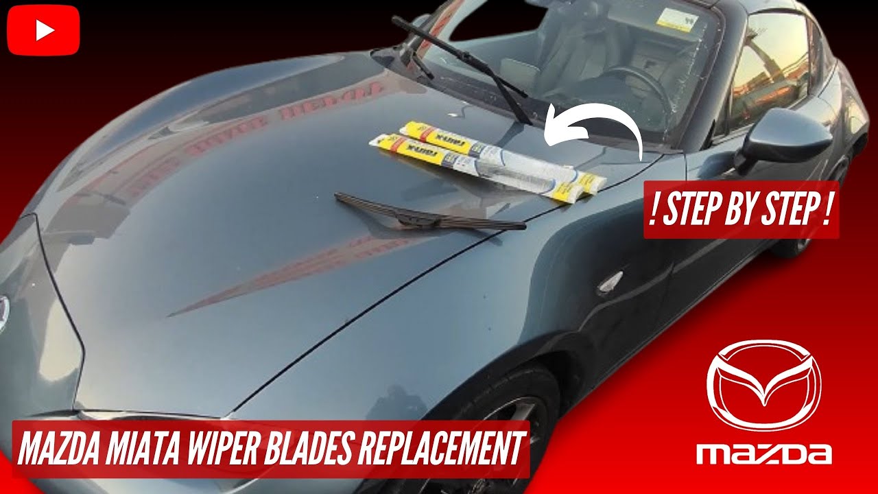 How to change the windshield wiper blades Mazda Miata MX5 RF 2017, 2018 ...